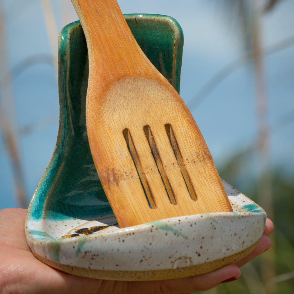 Spoon Rest - Vertical - Seafoam Green – Pottery By Kent